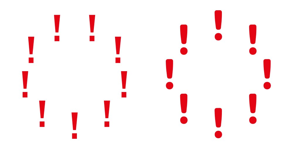 Exclamation mark circle frameattention round Vector Image