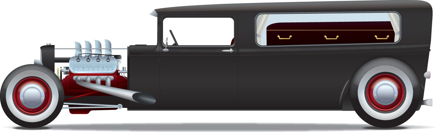 Black Hearse Icon Royalty Free Vector Image - VectorStock