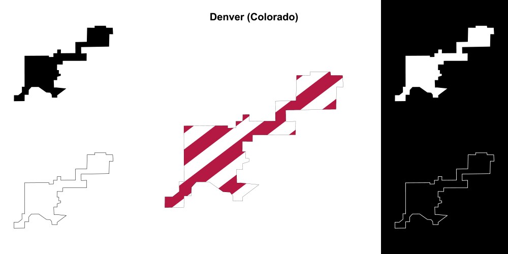 Denver Map Vector Images (over 310)