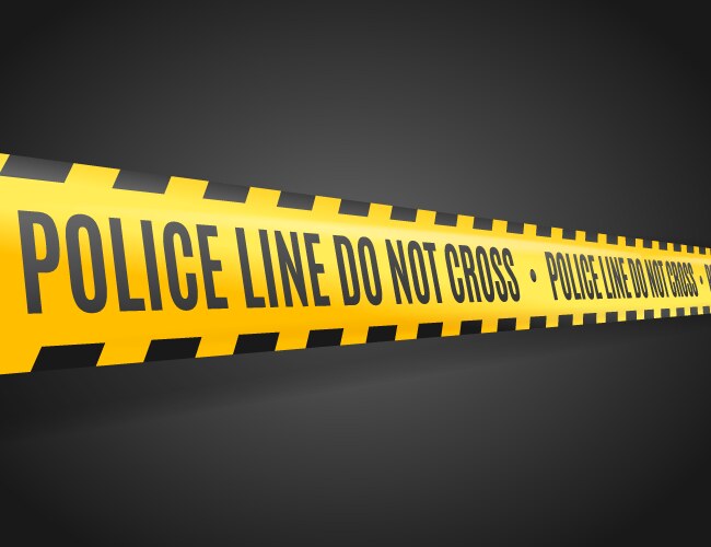 Caution tape stripe danger line police hazard do Vector Image