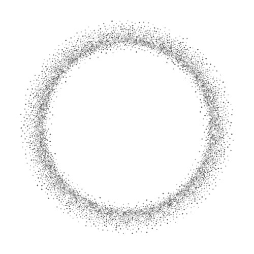 Silver circle isolated white transparent Vector Image