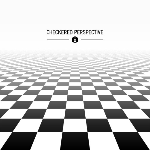 Perspective checkered surface Royalty Free Vector Image