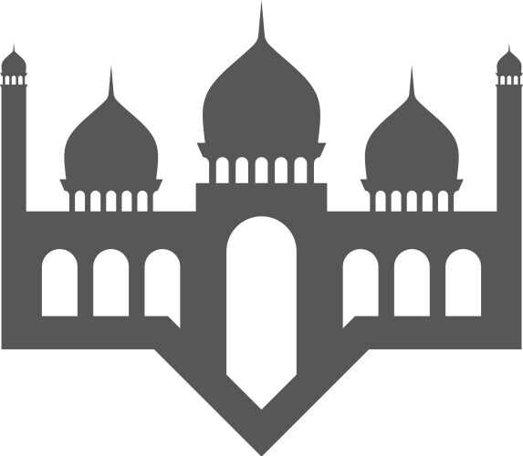 Mosque icon flat design isolated Royalty Free Vector Image