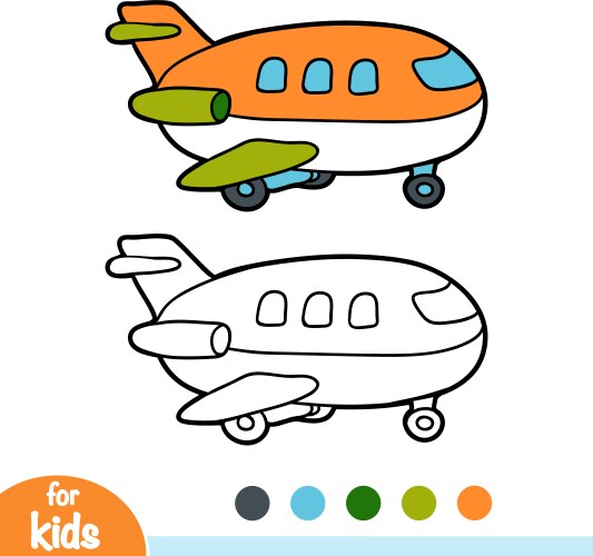 Airplane Coloring Book Page Vector Images (over 630)