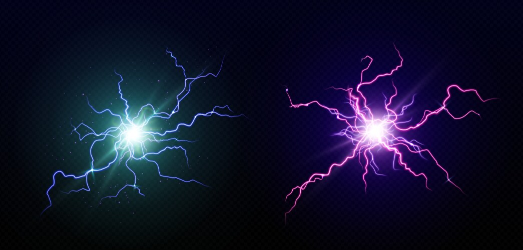 Electric flash lightning Royalty Free Vector Image