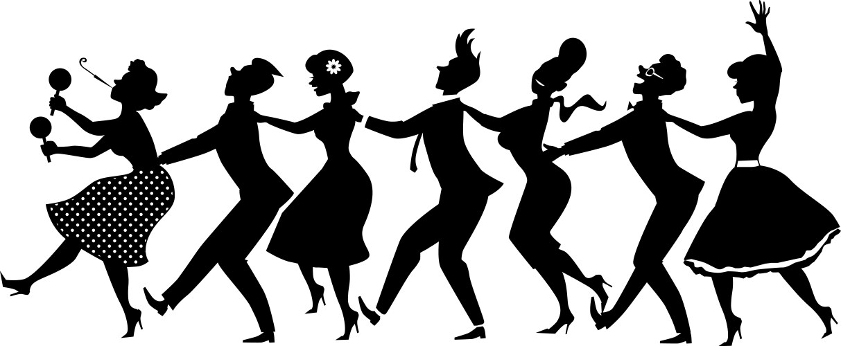 Line Dance Silhouette Vector Images (over 4,500)