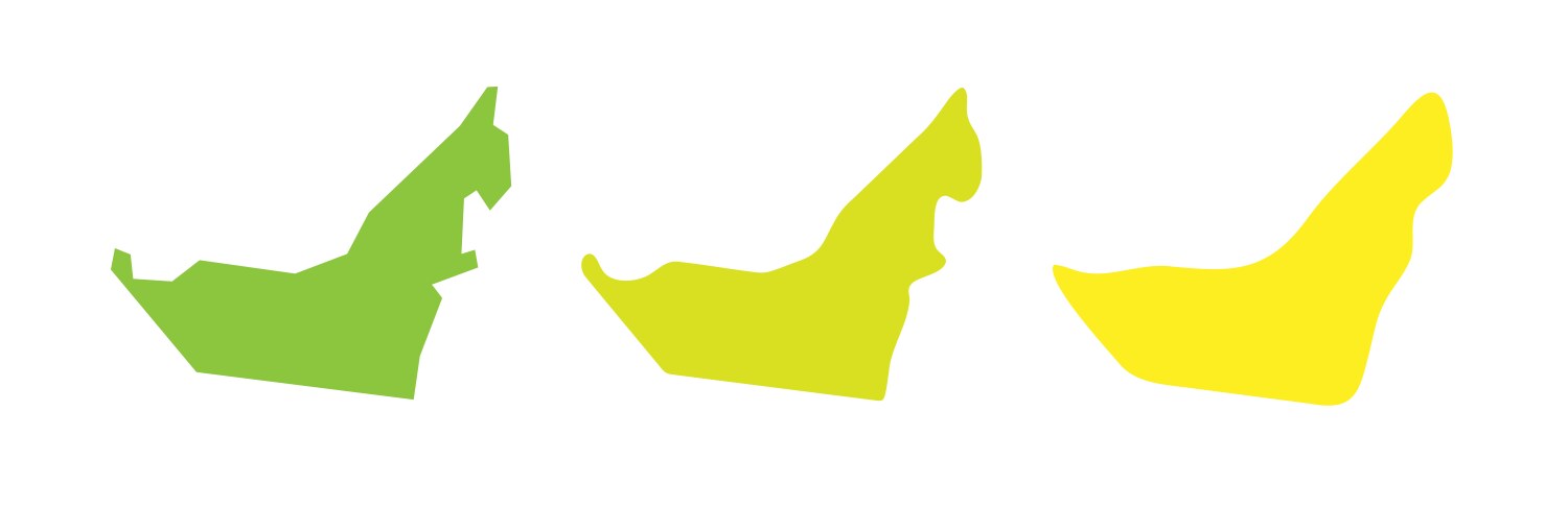 United arab emirates country map in three Vector Image