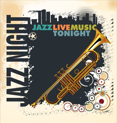 Jazz background poster Royalty Free Vector Image