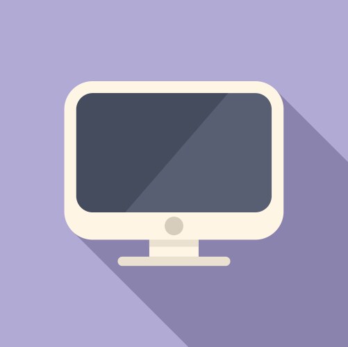 Monitor assistant icon flat office service Vector Image