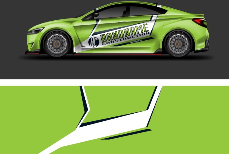Modern Racing Car Wrap – Royalty-Free Vector | VectorStock