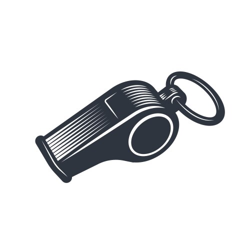 Referee whistle silhouette pattern Royalty Free Vector Image