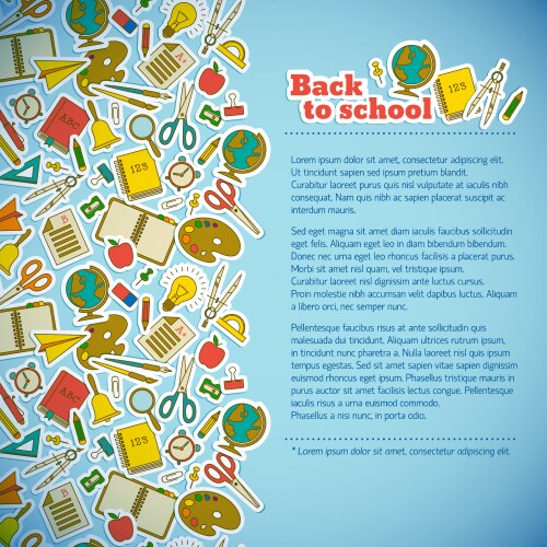 School background Royalty Free Vector Image - VectorStock