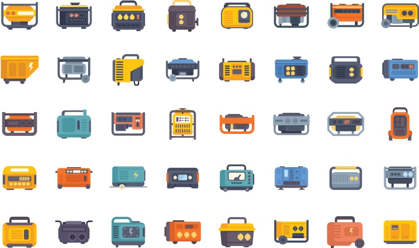 Portable power station generating electricity Vector Image