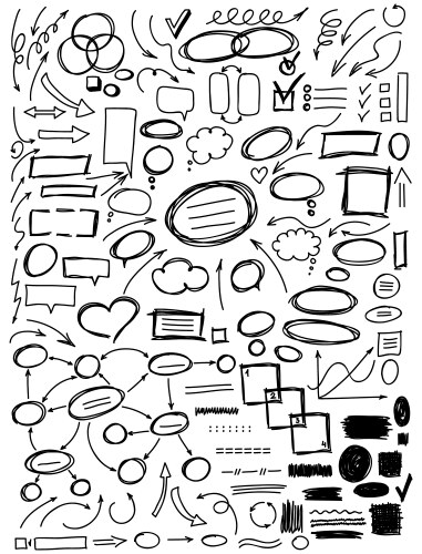 Hand draw education school doodles Royalty Free Vector Image