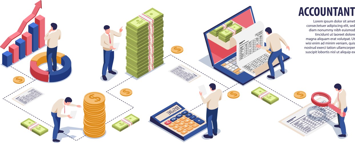 Business hands financial flowchart Royalty Free Vector Image