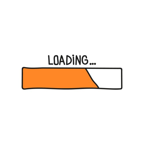 Loading bar icon doodle Royalty Free Vector Image