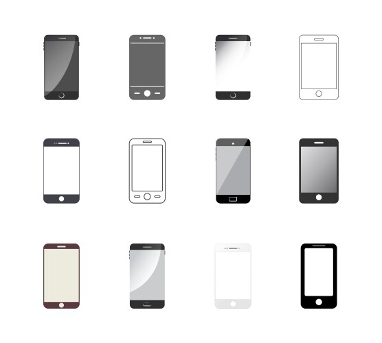 Mobile phone icon smartphone symbol logo Vector Image
