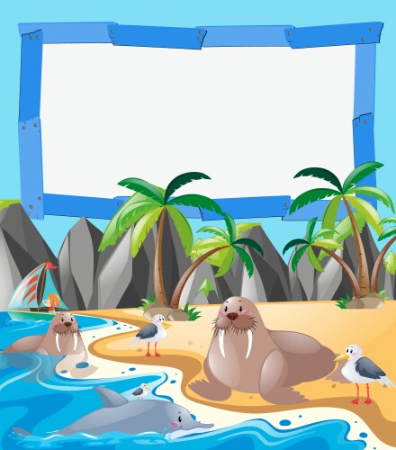 Beach Scene Border Vector Images (over 440)