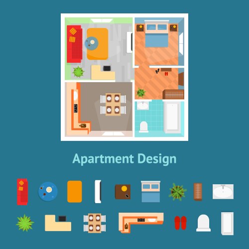 Cartoon House Plan View Vector Images (over 1,300)