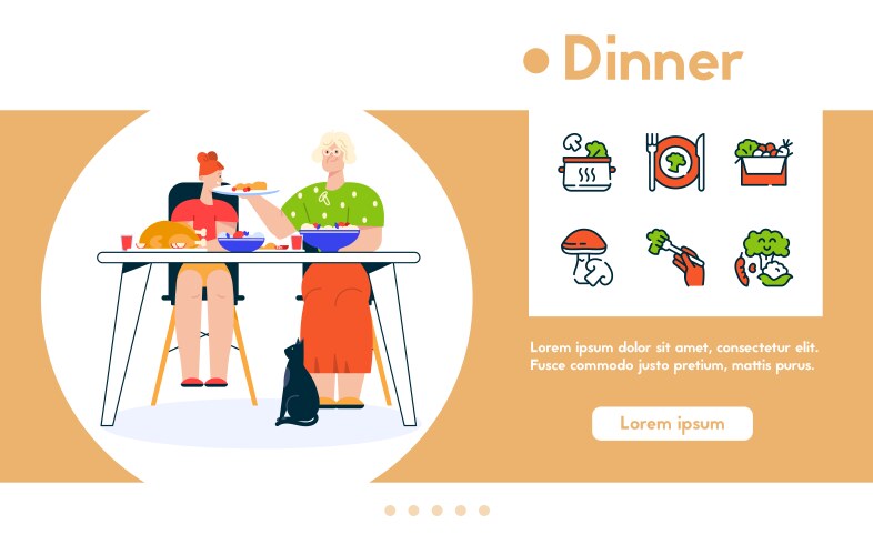 Family Dinner Cartoon Vector Images (over 5,900)