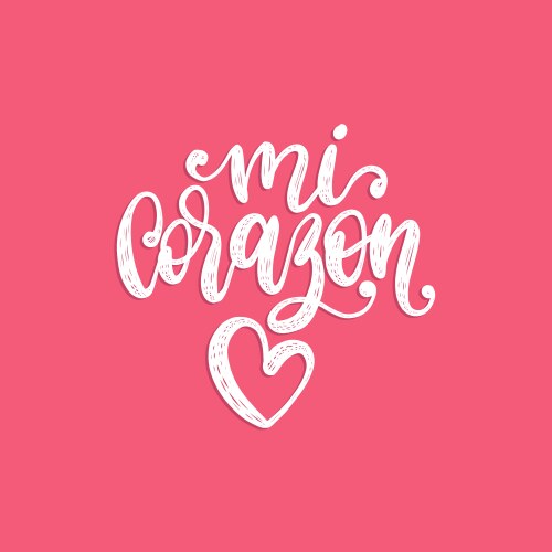 Eres mi amor hand lettering translation Royalty Free Vector