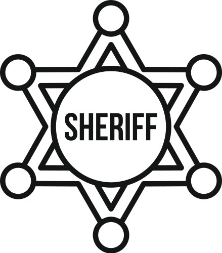Sheriff Badge Outline Vector Images (over 6,700)