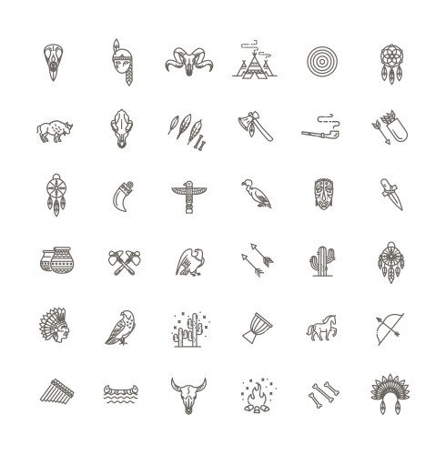 Tribal elements ethnic collection Royalty Free Vector Image