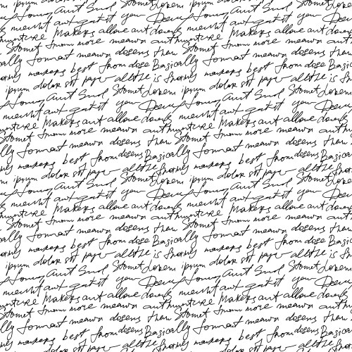 Seamless pattern with unreadable handwritten notes