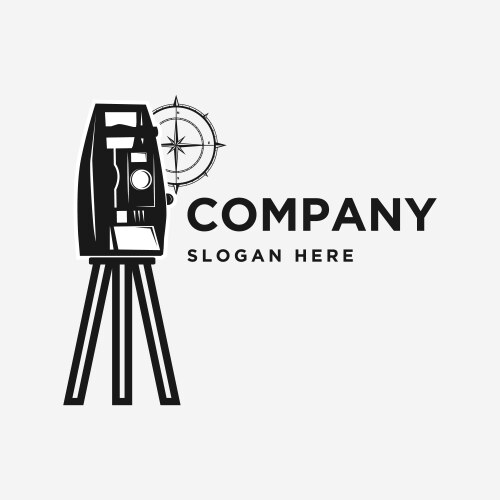 Land surveying logo icon Royalty Free Vector Image
