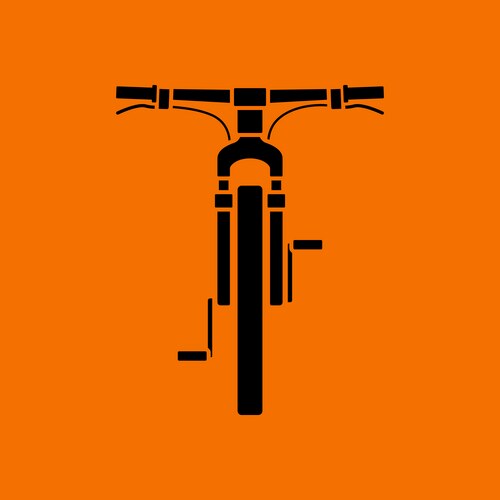 Bike icon front view Royalty Free Vector Image