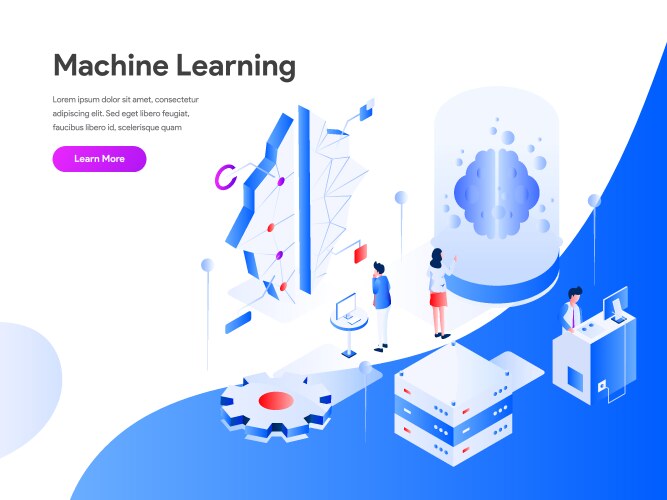 Artificial intelligence concept machine learning Vector Image