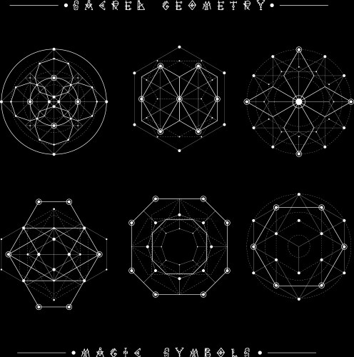 Sacred Geometry Symbol Set Royalty Free Vector Image