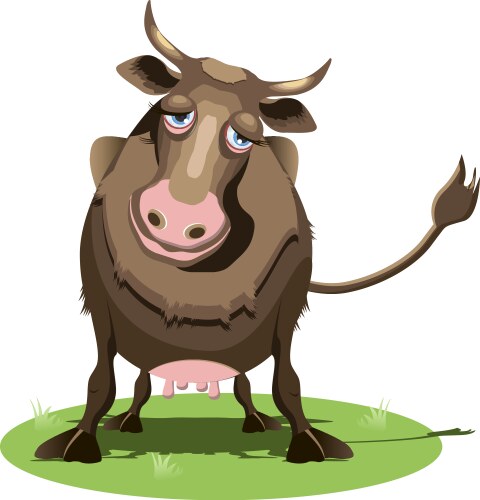Cow waiter Royalty Free Vector Image - VectorStock