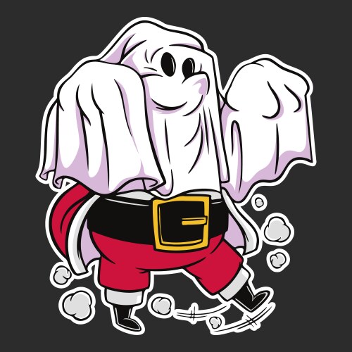 Ghost card hello beautiful funny Royalty Free Vector Image