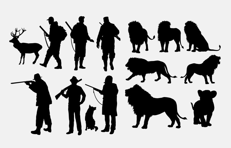 Animal Silhouettes Vector Images (over 500,000)
