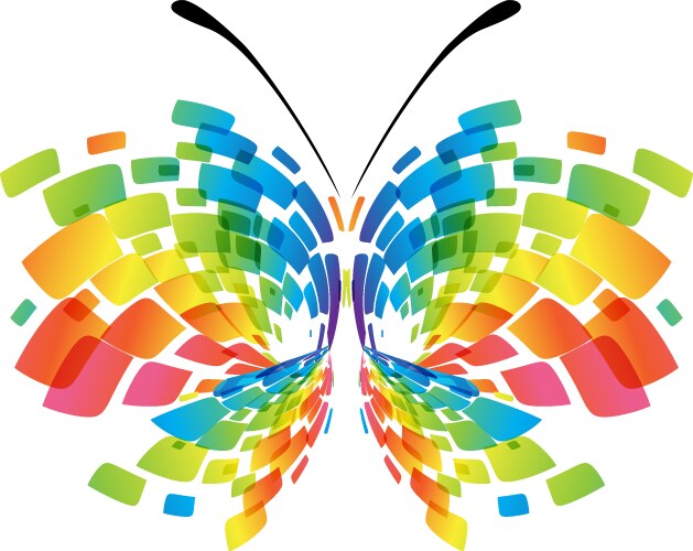 Rainbow Butterfly Vector Images (over 5,100)