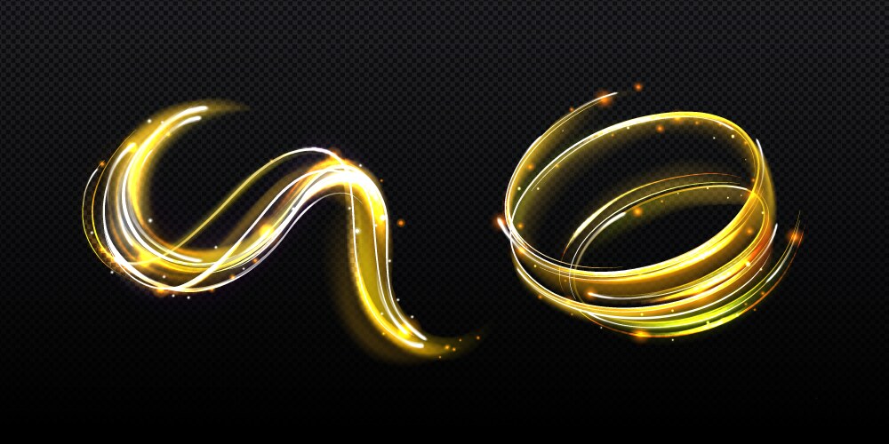 Luminous magic swirl game effects with various Vector Image