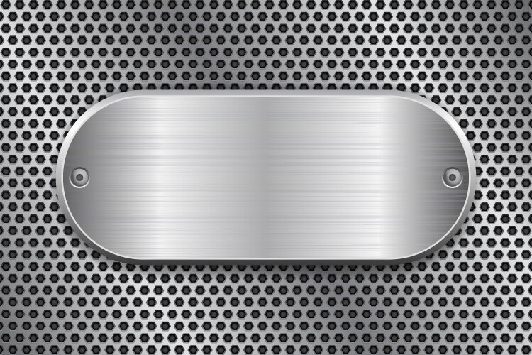 Metal plate Royalty Free Vector Image - VectorStock