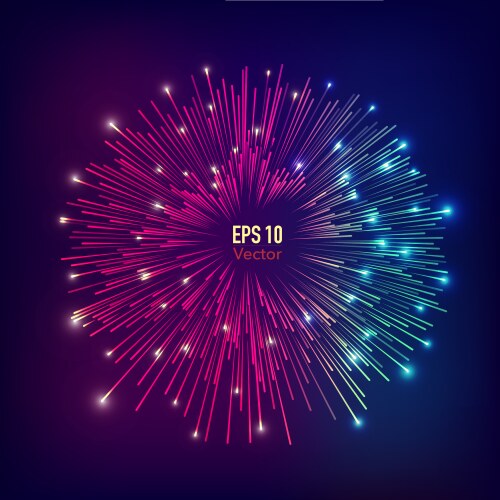 Fireworks sparkling background Royalty Free Vector Image