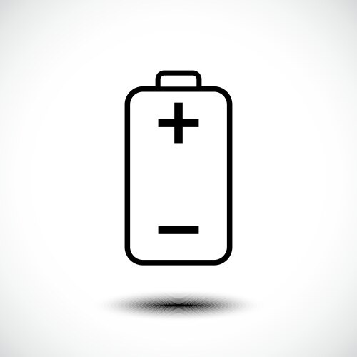 Continuous line art of battery low charge Vector Image