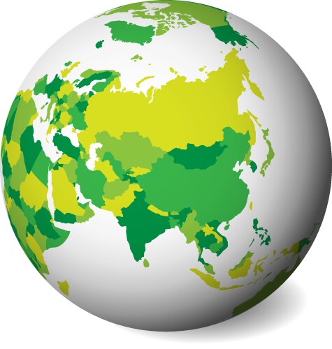 Asia Centered World Map Vector Images (over 1,000)