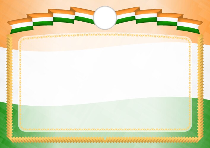 Border made with india national flag Royalty Free Vector