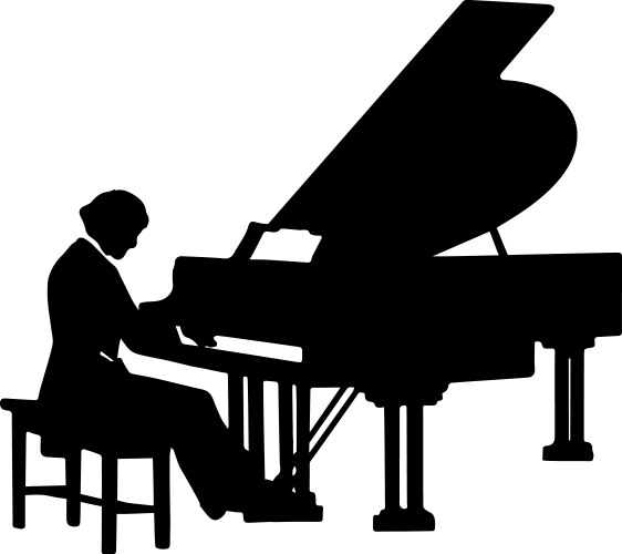 Barmen waiter with empty tray silhouette Vector Image