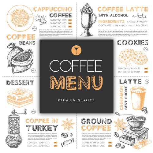 Restaurant cafe set menu graphic design template Vector Image