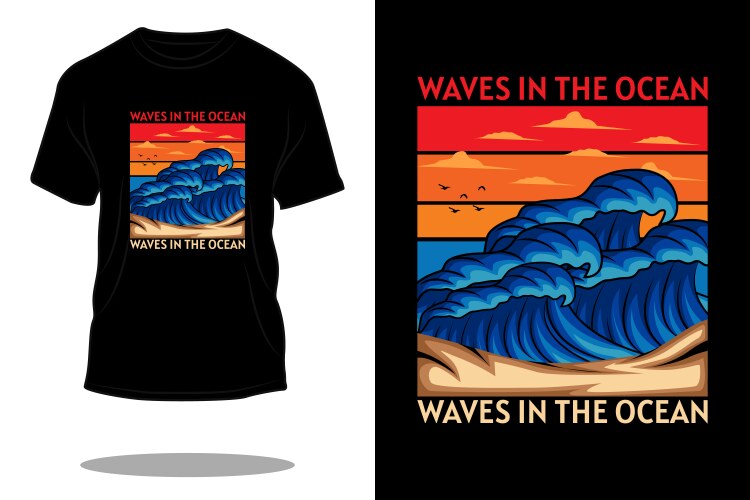 T-Shirt Design Waves Vector Images (over 10,000)