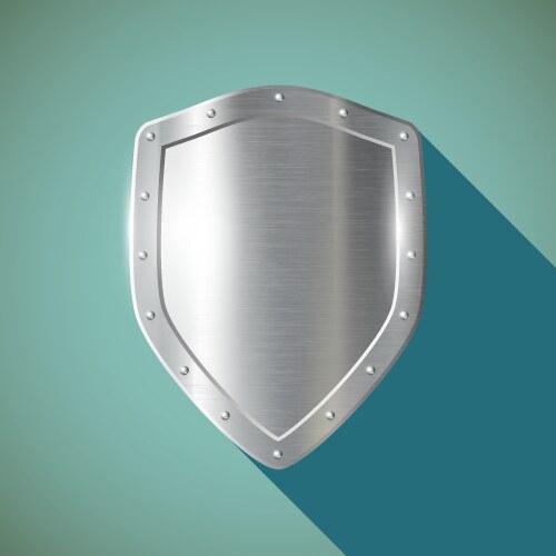 Metal shield Royalty Free Vector Image - VectorStock
