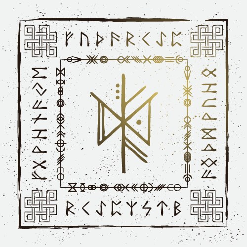 Scandinavian rune uruz Royalty Free Vector Image