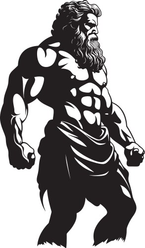 Titan of power hercules symbolic design legendary Vector Image