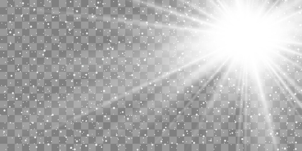 Light ray flare isolated on transparent background