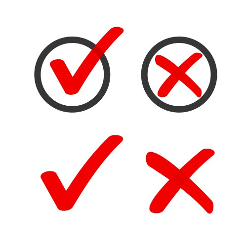 Check box set Royalty Free Vector Image - VectorStock